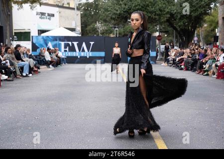 November 11, 2023: Austin Fashion Week models in action during the ...