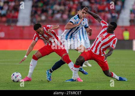 (L-R) Dion Lopy (Almeria), Mikel Merino (Sociedad), NOVEMBER 11, 2023 ...