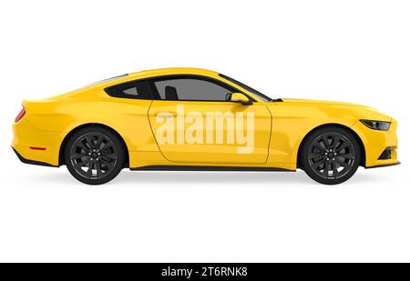 Yellow Sport Car Isolated Stock Photo - Alamy