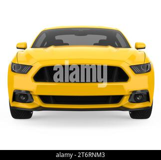 Yellow Sport Car Isolated Stock Photo - Alamy