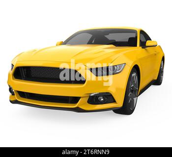 Yellow Sport Car Isolated Stock Photo - Alamy