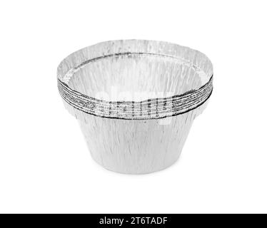 Stacked aluminum foil containers isolated on white Stock Photo - Alamy