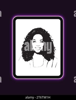 Oprah Winfrey American host and television producer, Vector ...