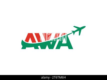 Letter G Travel Logo Concept With Flying Air Plane Symbol Stock Vector ...