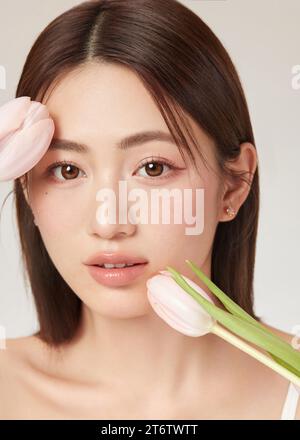 Healthy habits for a naturally beautiful face Stock Photo - Alamy