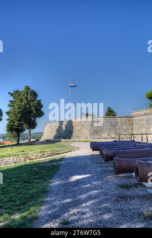 Cannons and Outer Wall, Pula Fort (also called Castle), Pula, Croatia ...