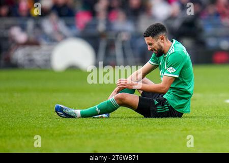 EINDHOVEN, NETHERLANDS - NOVEMBER 12: Younes Namli of PEC Zwolle looks ...