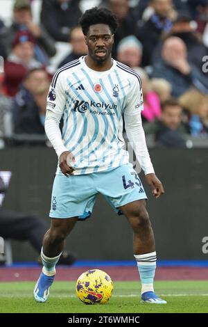 Ola Aina of Nottingham Forest in action during the Premier League match ...