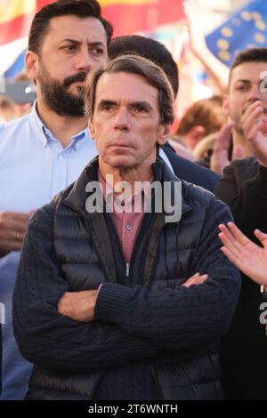 Jose Maria Aznar during a demonstration against the amnesty and against ...