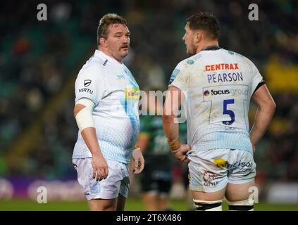 Exeter Chiefs' Lewis Pearson appears dejected during the Gallagher ...