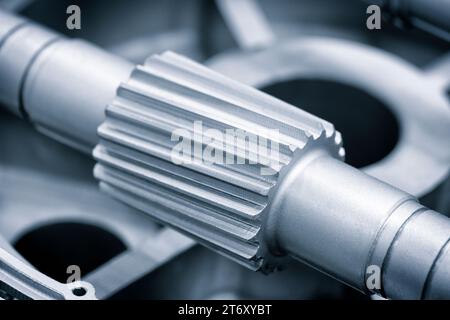 Machine Gears, gear wheels close-up, industry concept background Stock ...