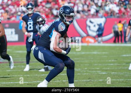 Tennessee Titans tight end Josh Whyle (81) plays during the first half ...