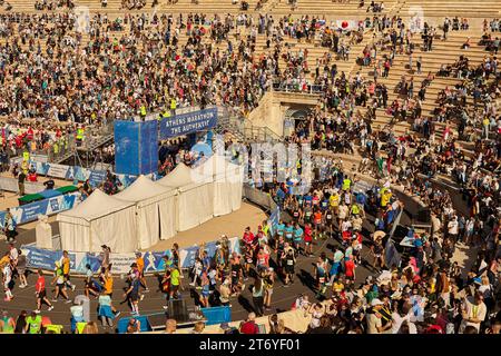 Athens Classic Marathon, panathenaic stadium Stock Photo - Alamy
