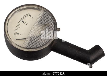 Vintage retro automotive manometer isolated on white background Stock ...