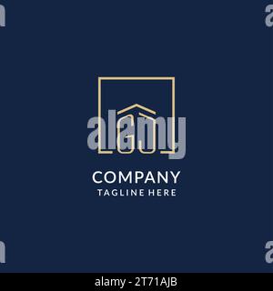 Modern and Unique letter GJ initials logo design Stock Vector Image ...