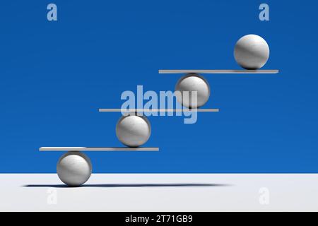 Harmony, balance, equilibrium and stability concepts. Spheres balancing ...