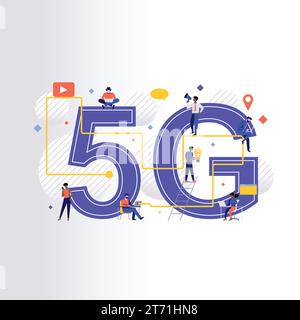 Elevating Communication 5G Visualized Vector Illustration Stock Photo ...