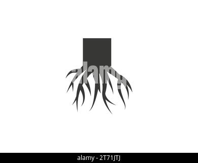 Abstract circle shape of tree roots or branches illustration, creative ...