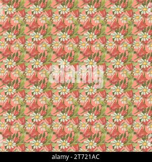 seamless pattern with light coral, pink and firebrick colors can be ...