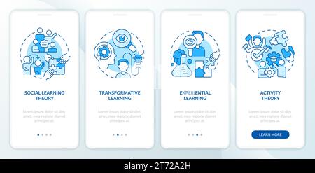 Walkthrough learning theories with linear icons Stock Vector Image ...