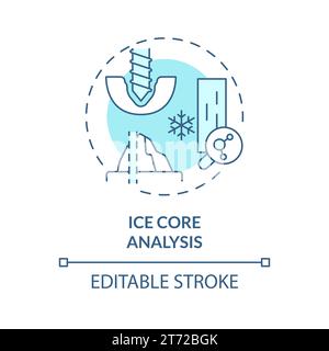 2D thin linear icon ice core analysis concept Stock Vector Image & Art - Alamy