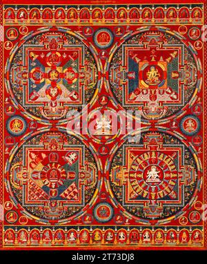 Sakya order. Four Mandalas of the Vajravali Series (Thangka). Artist ...