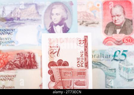 Old Gibraltar pound a business background Stock Photo - Alamy