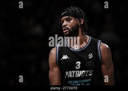 Jacob Wiley #3 of Plymouth City Patriots during the British Basketball ...