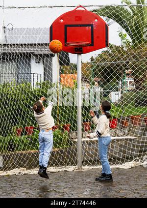 Girls playing in circle outdoors Stock Photo - Alamy