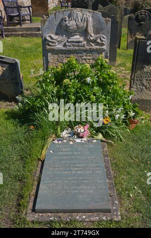 The grave of Anne Bronte, (one of the Bronte sisters), St Marys Church ...