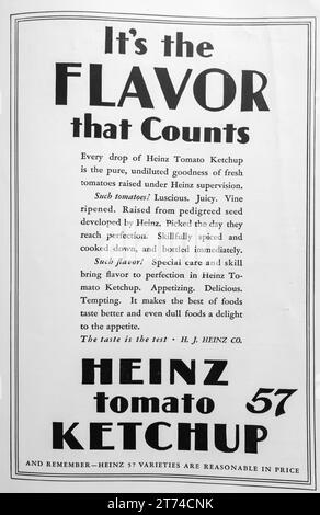 1920s USA Heinz Magazine Advert Stock Photo - Alamy