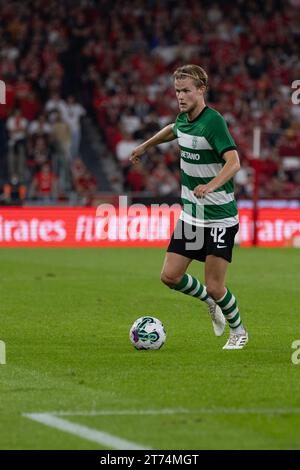 Morten Hjulmand during Liga Portugal 23/24 game between Sporting CP and ...
