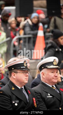Toronto fire chief Matthew Pegg and anther man during Remembrance ...