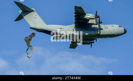 ZM415 RAF Royal Air Force Airbus A400M Atlas military cargo plane on a ...