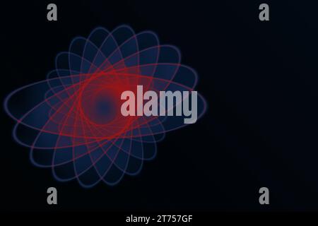 Atomic energy symbol. Electrons moving on orbits Atomic energy concept ...