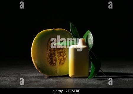 Disposable vape, electronic cigarette with melon flavor. 3D rendering ...