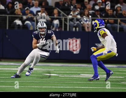 Dallas Cowboys tight end Jake Ferguson (87) warms up before an NFL ...