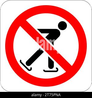 No Ice skating Sign Stock Vector Image & Art - Alamy