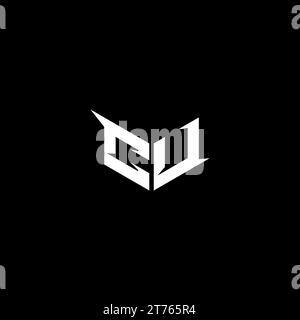 CU Premium emblem logo initial esport and gaming design concept Stock ...