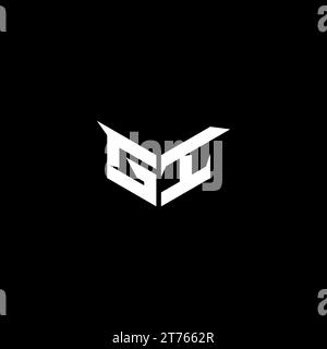 GI Premium emblem logo initial esport and gaming design concept Stock ...