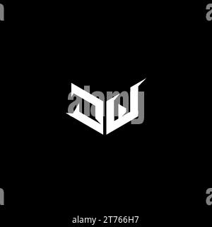 JW Premium emblem logo initial esport and gaming design concept Stock ...