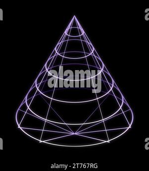 glowing triangle wireframe design 3d illustration background wallpaper ...