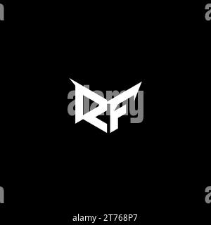 RF Premium emblem logo initial esport and gaming design concept Stock ...