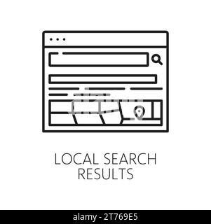 SERP icon, Search engine results page, line design Stock Vector Image ...