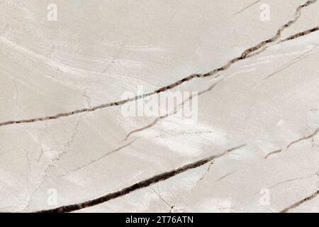 Large format texture, light cream marble with brown veins and cracks ...