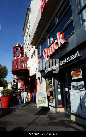 Quick fast food restaurant, Paris 5th, France Stock Photo - Alamy