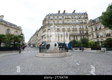 Monument à Gavarni at the Place St Georges, Paris, France Stock Photo ...