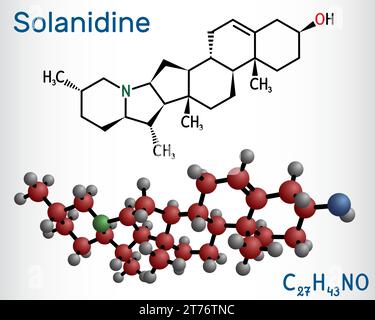 Solanidine potato toxin molecule. Skeletal formula Stock Vector Image ...