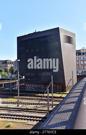 Major railway signal box, a mysterious black box outside Basel SBB ...