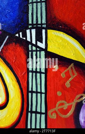 Art Painting Abstract Triangle Curve Square Music , Foreign country ...